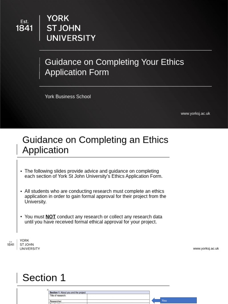 Handout 1 - Guidance On Completing Your Ethics Application Form | PDF
