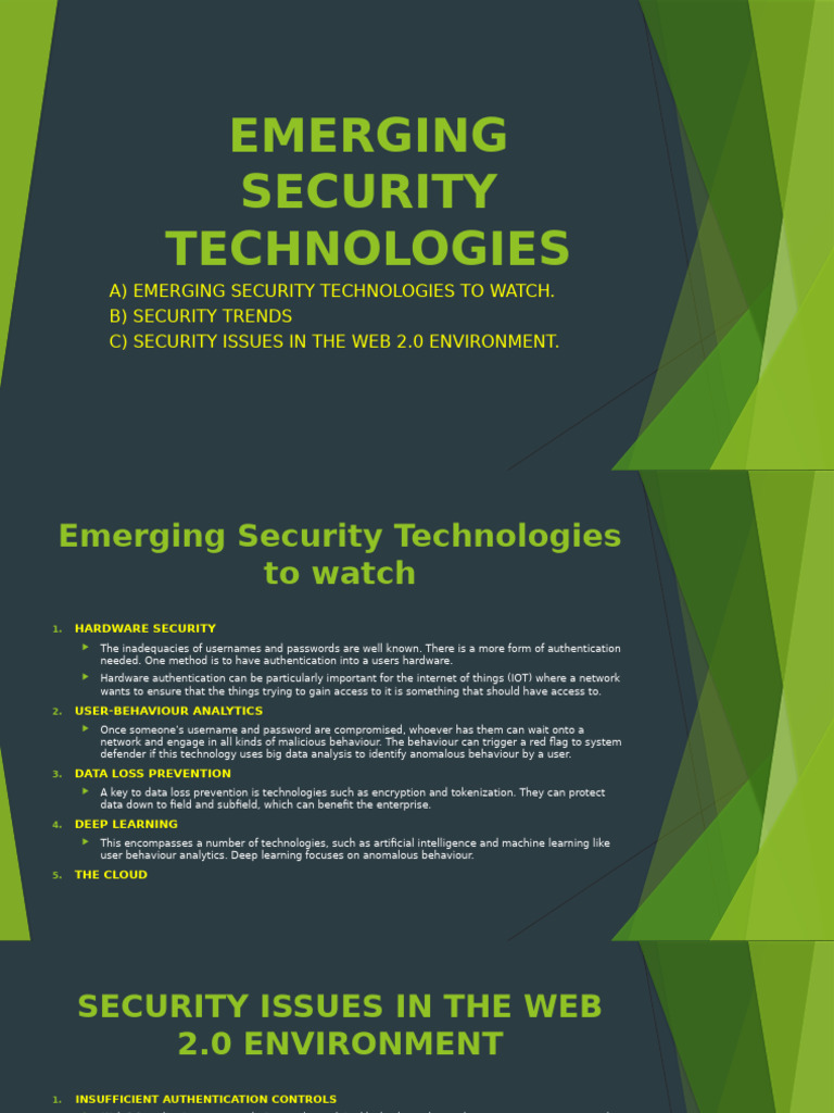 Topic Five - Emerging - Security - Technologies | PDF | Security ...
