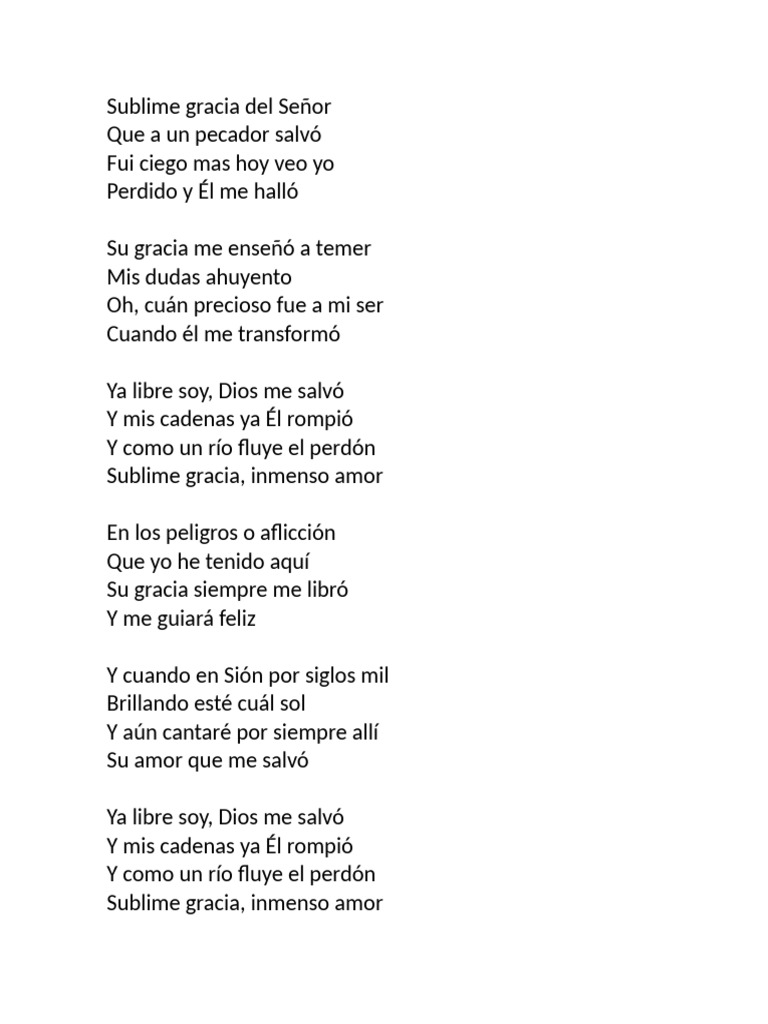 Sublime Gracia y Redención divina | PDF