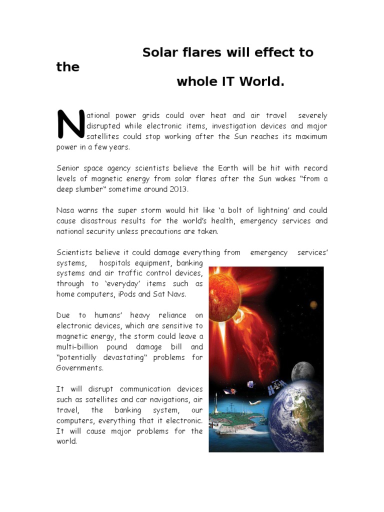 Impact of Solar Flares on Global IT Systems | PDF | Science & Mathematics