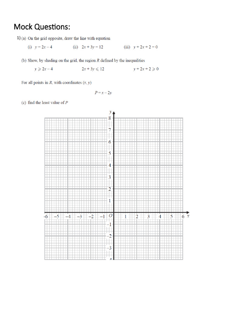Pure Maths P1 Mock QP 2 | PDF