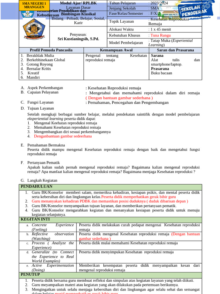 Modul Layanan BK | PDF