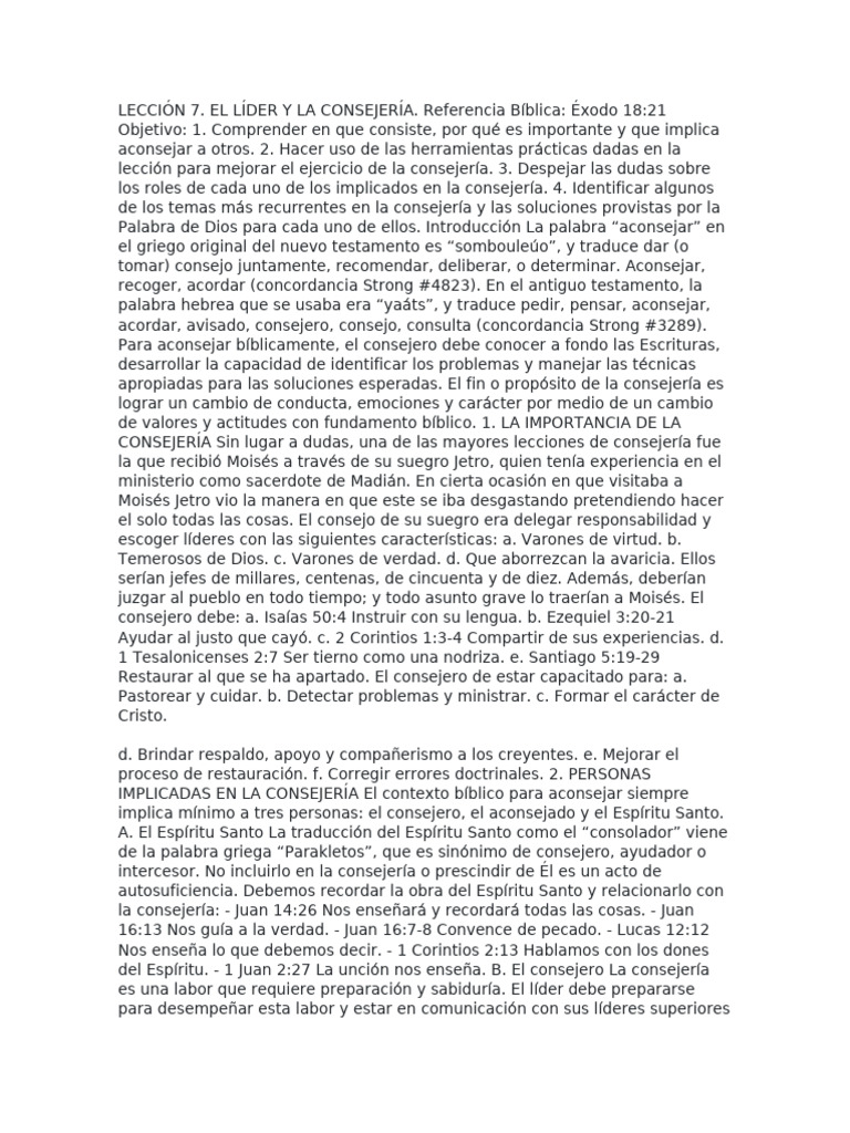 LECCIÓN 7 Capacitación Destino | PDF | Oración | Biblia