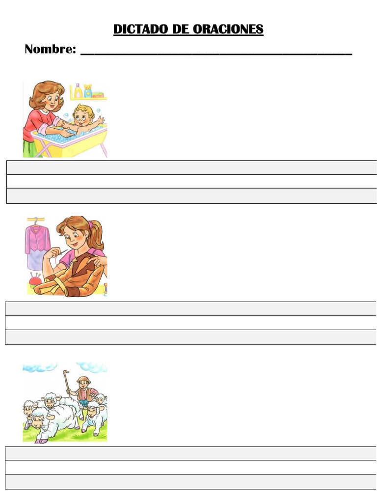 Dictado de Oraciones | PDF