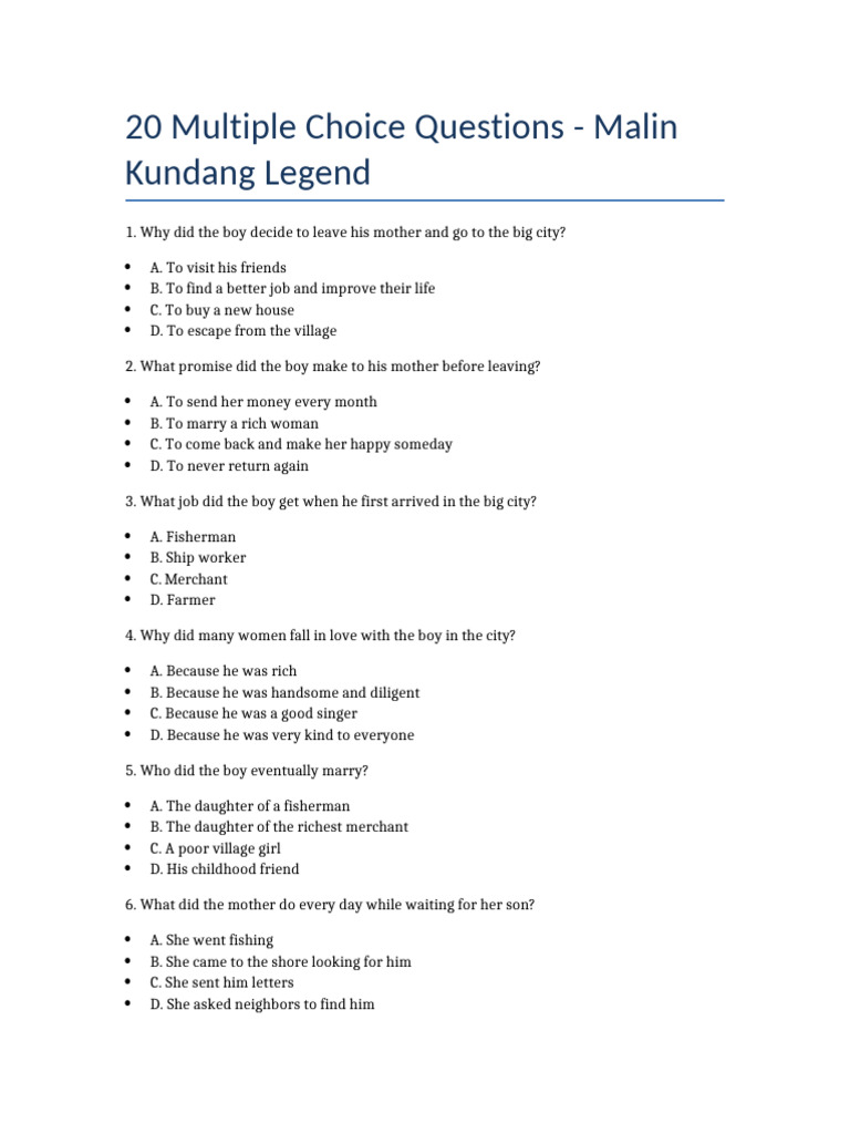 Malin Kundang: Wealth and Pride's Fall | PDF