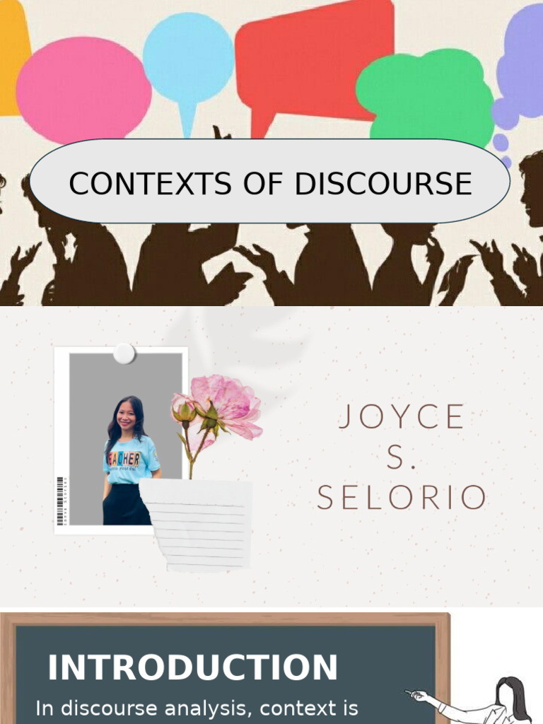 Elec 2 Report Different Types of Context | PDF | Communication | Discourse