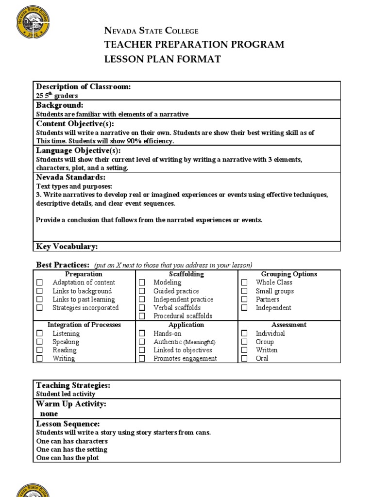 Writing Center Lesson Plan | PDF | Lesson Plan | Educational Assessment
