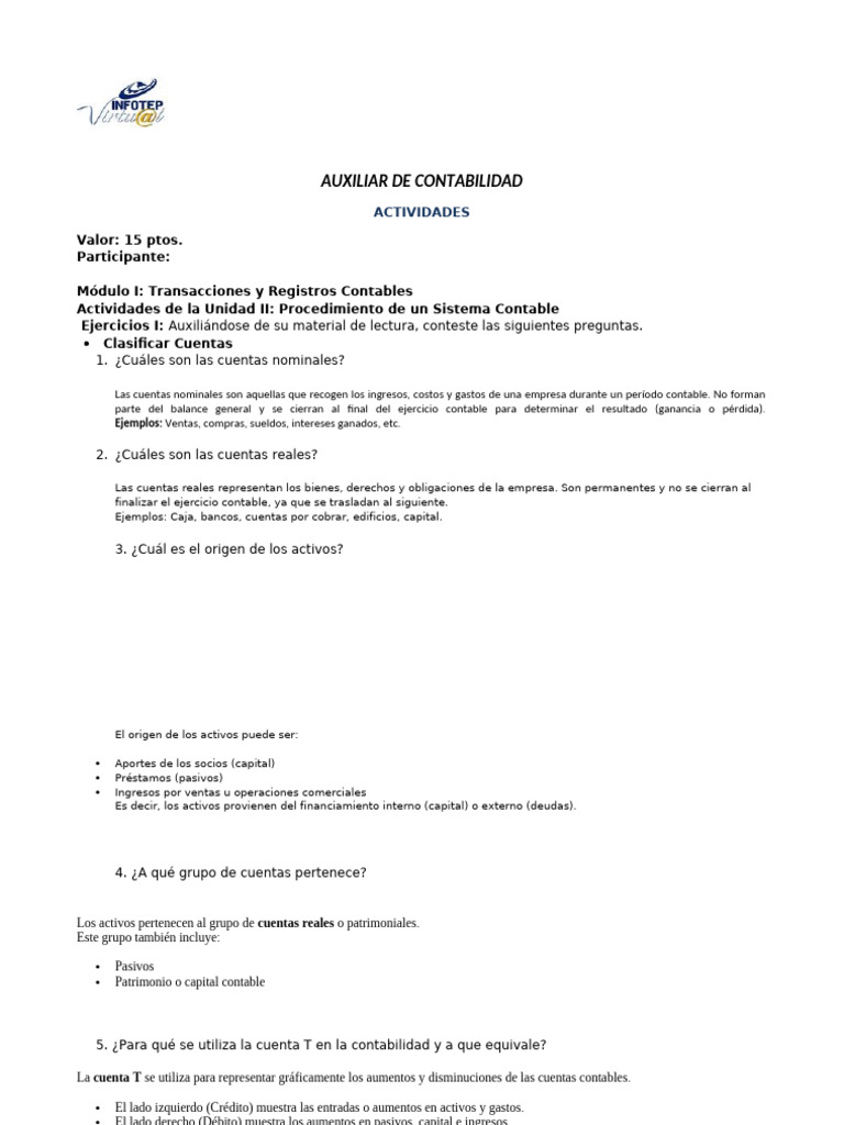 Actividad Del Modulo I Unidad II ... Mandatos para Completar | PDF ...