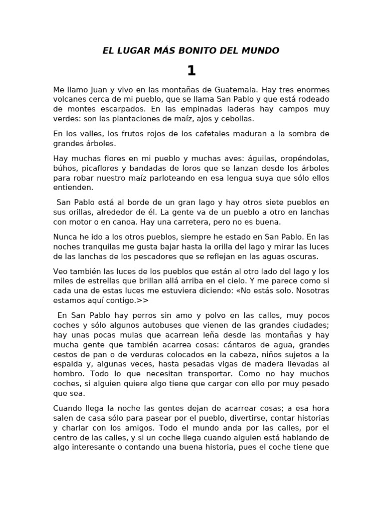 Obra El Lugar Más Bonito Del Mundo - Capítulo 1 | PDF | Alimentos | Cocina