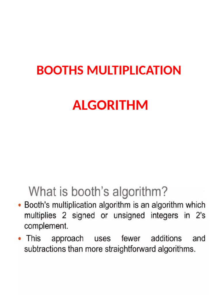 Booths Multiplication .In | PDF
