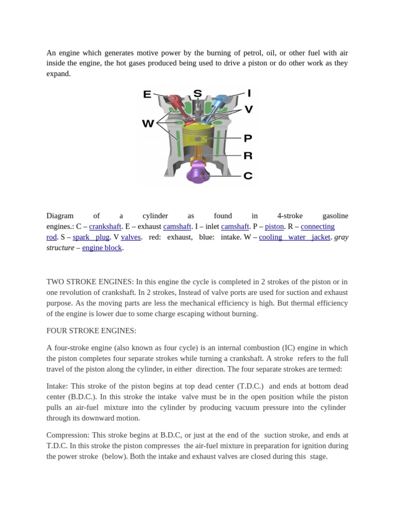 Two-Stroke vs Four-Stroke Engine Explained | PDF | Pump | Internal ...