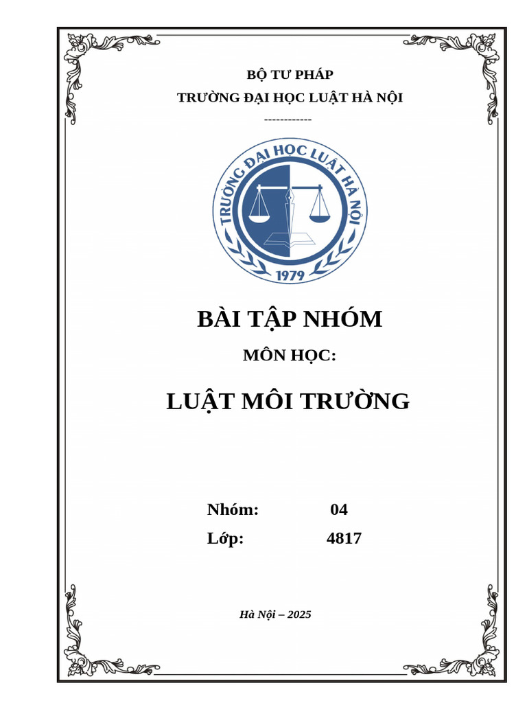 BTN LUẬT MT (NHÓM 3) | PDF