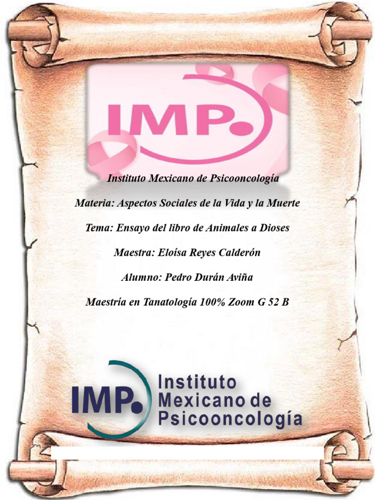 Ensayo de Animales A Dioses | PDF | Humano | Agricultura