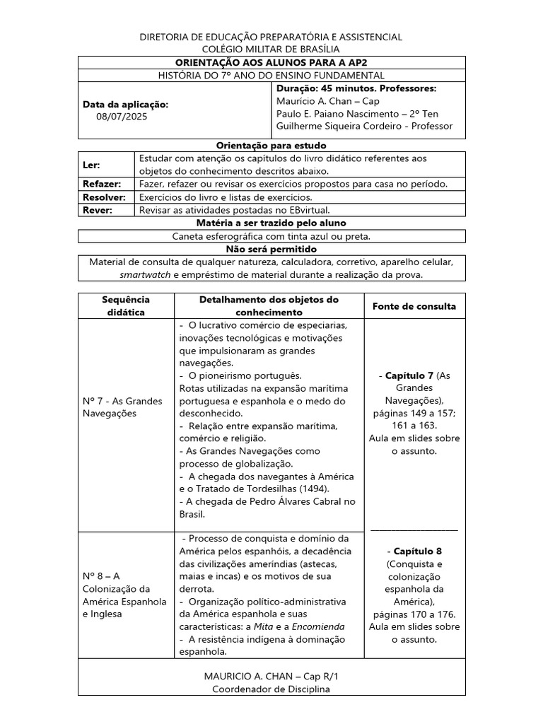 Foa 2 Ap - 2025 | PDF | Era dos Descobrimentos