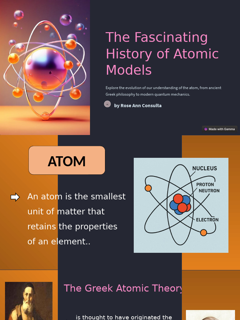 Chap 1 - Lesson 1.2 - Atomic Model | PDF | Atomic Nucleus | Atoms