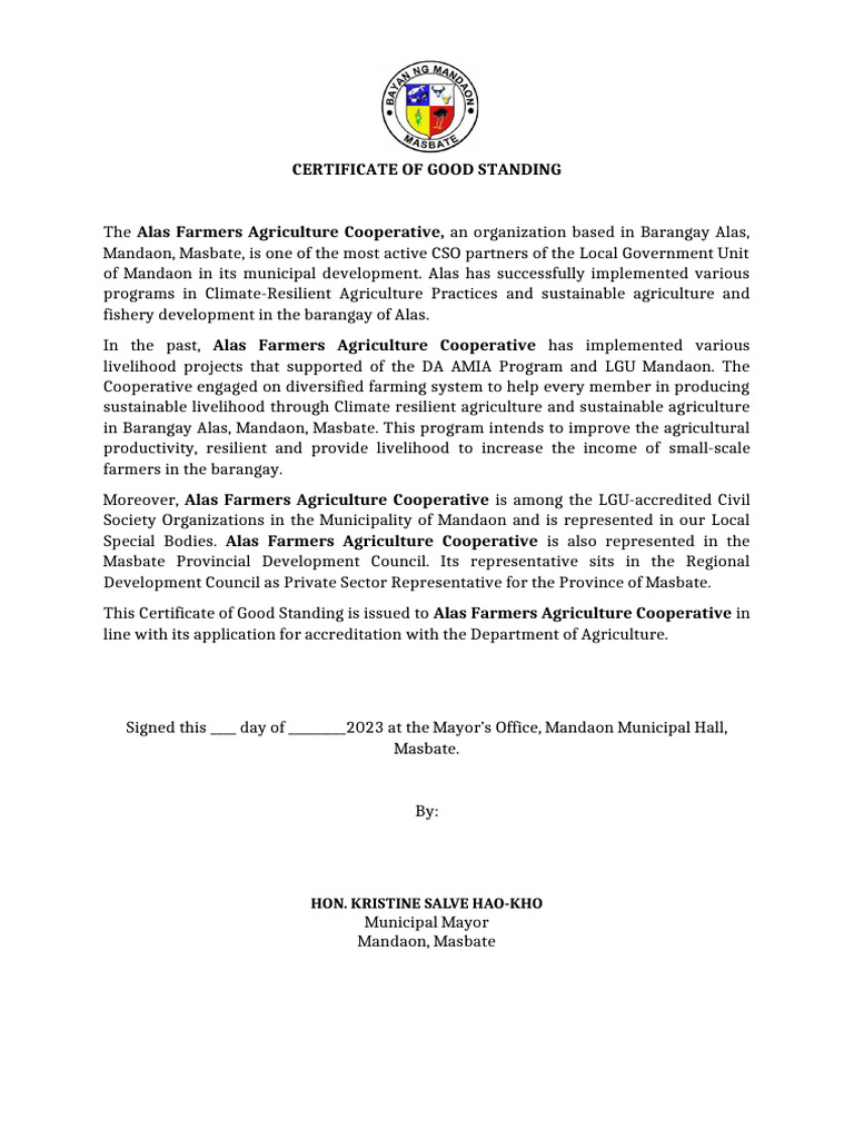 Alas Good Standing | PDF