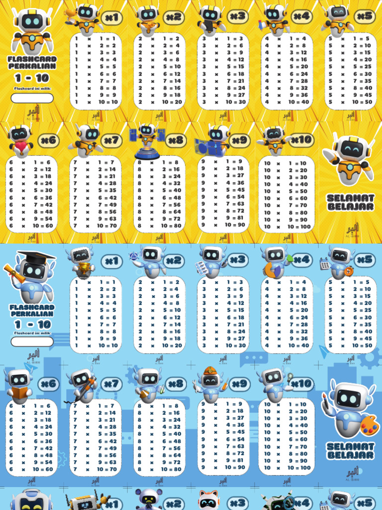 Flashcard Perkalian - 20250831 - 171145 - 0000 | PDF