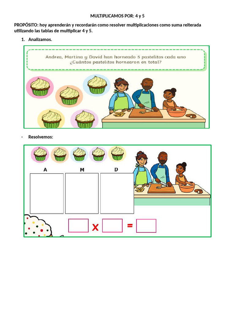 Multiplicamos Por 4 y 5 | PDF