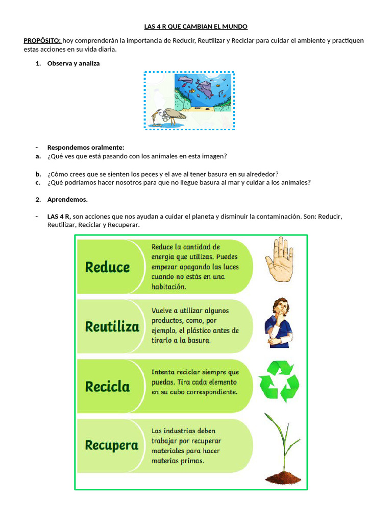 Las 4 R Que Cambian El Mundo | PDF