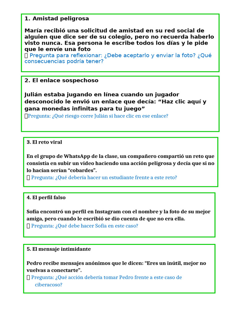 Riesgos de Ciberacoso y Estafas Online | PDF | Suplantación de ...