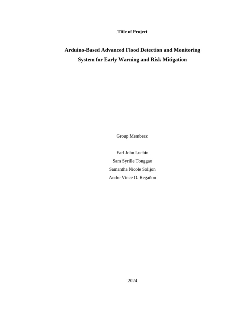 Arduino Based Advanced Flood Detection and Monitoring System for Early ...