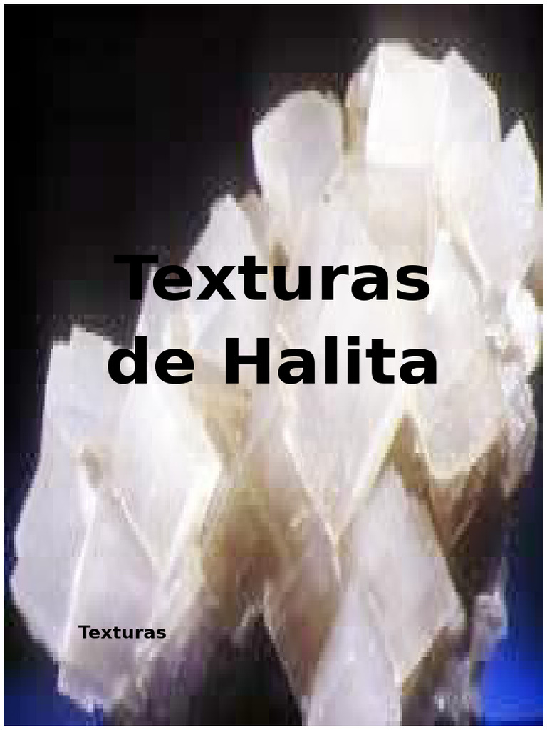 Texturas de Halita: Tipos y Características | PDF