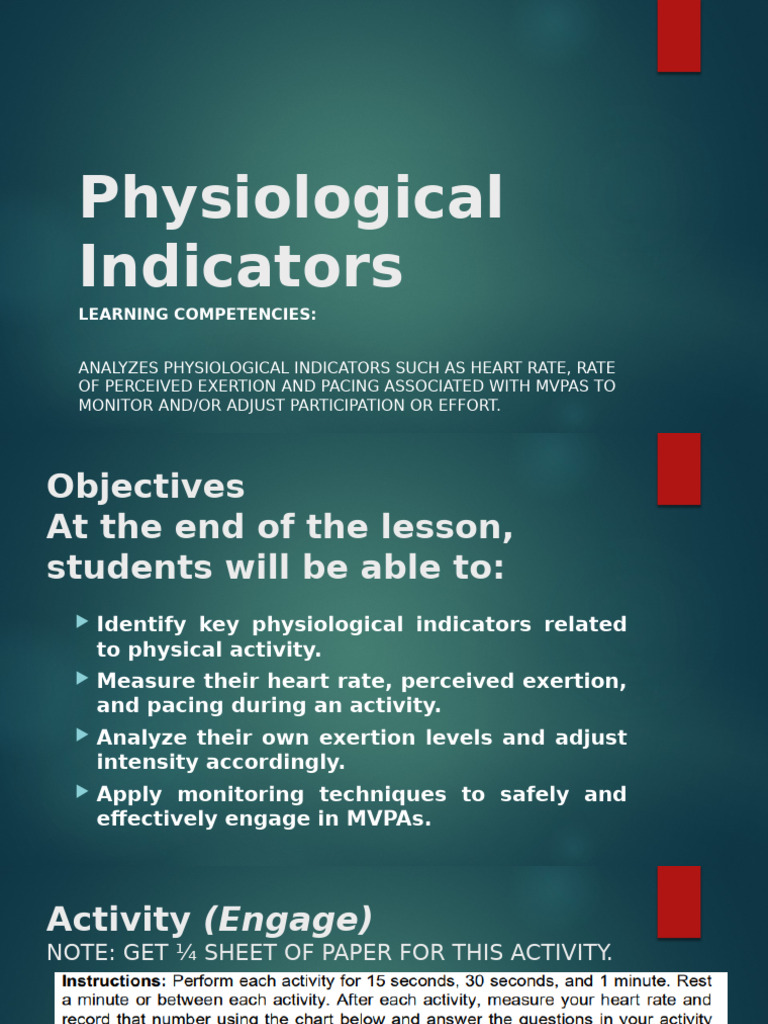 Physiological Indicators | PDF