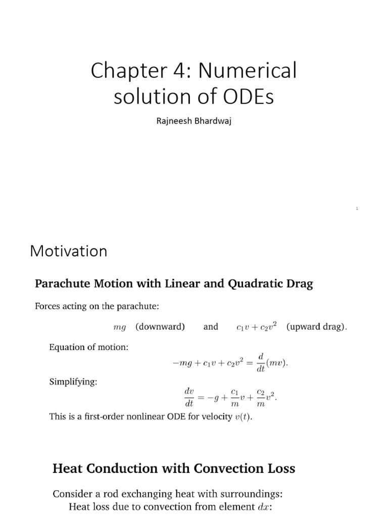 Chap4-Numerical Solution of ODEs | PDF | Numerical Analysis | Analysis
