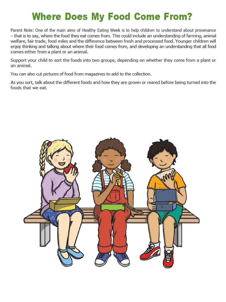 Where Does My Food Come From | PDF