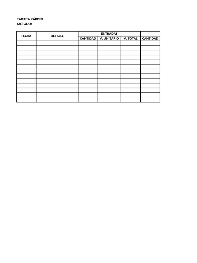 Formato Tarjeta Kárdex en PDF | PDF