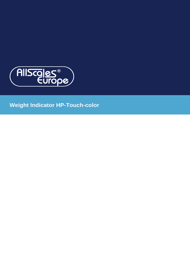 HP-Touch Color Weight Indicator Manual | PDF | Personal Computers ...