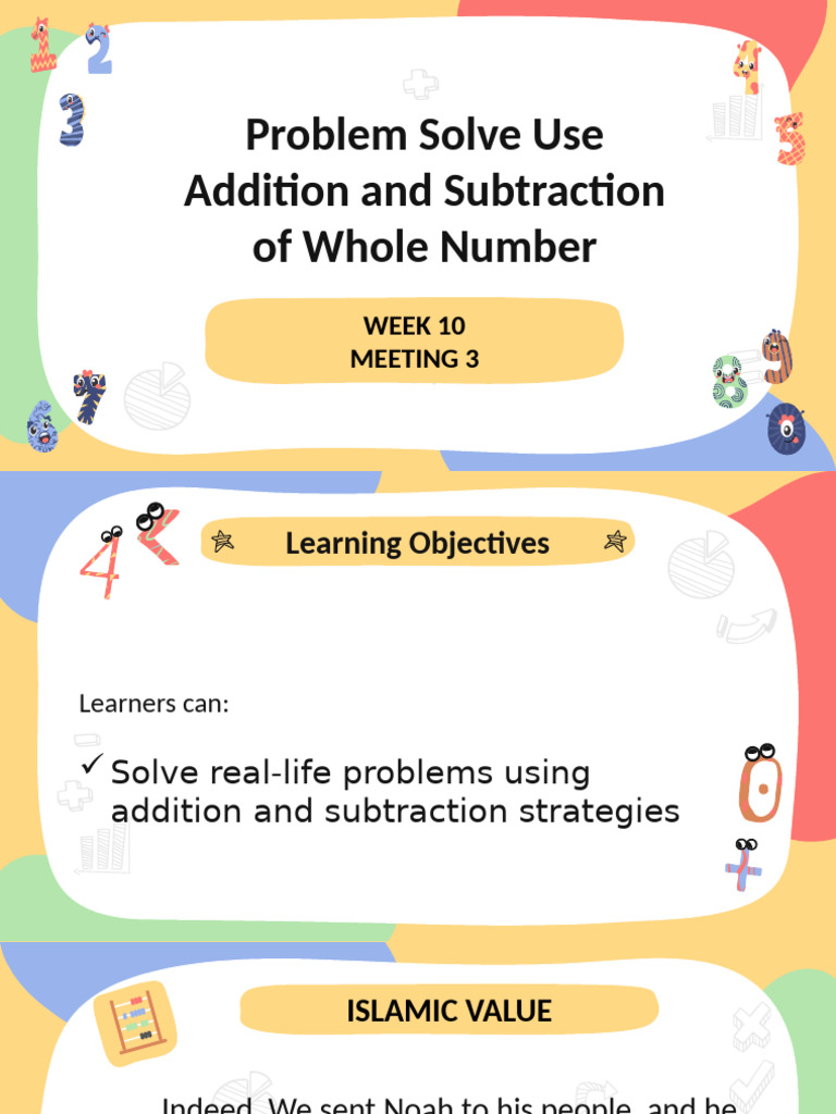 Week10 - Meet3 - Problem Solve of Addition and Subtraction. | PDF