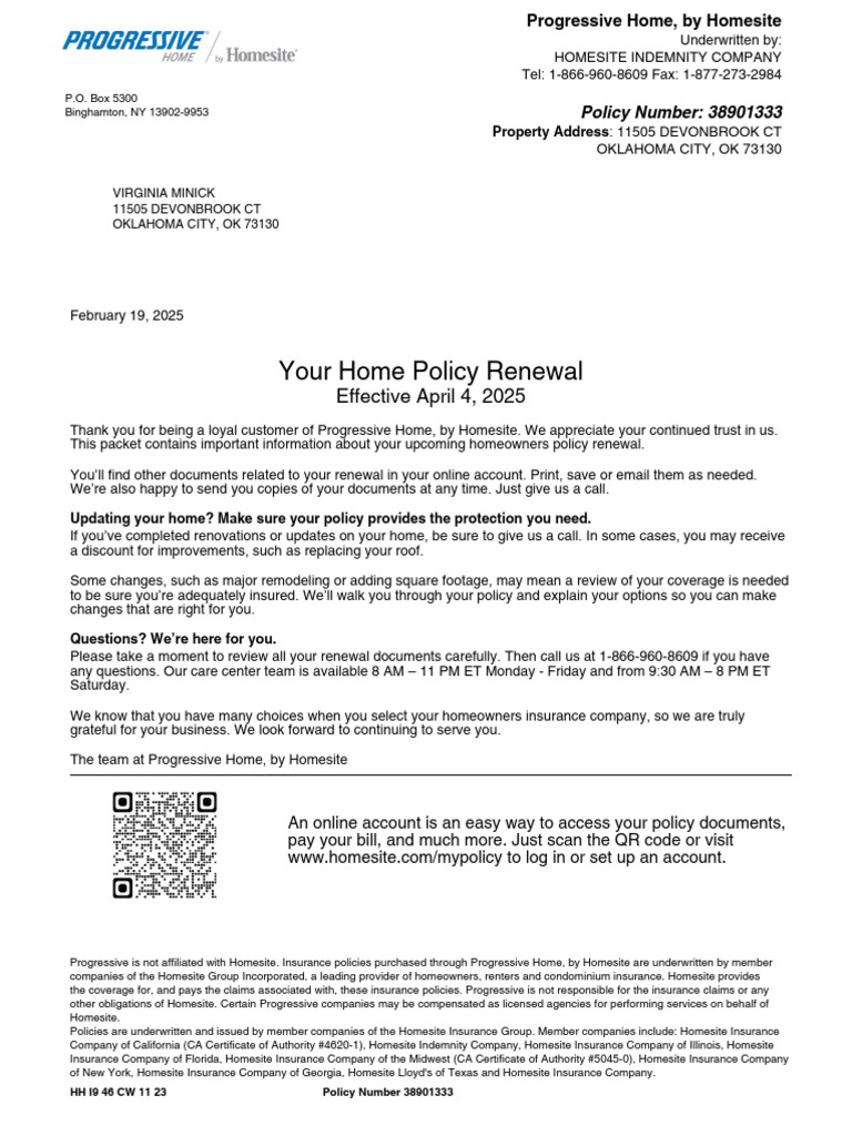 Renewal Package With Bill | PDF | Insurance | Home Insurance
