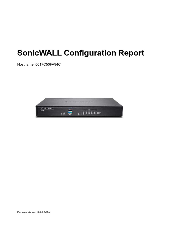 SonicWALL Configuration Overview | PDF | Ip Address | Domain Name System