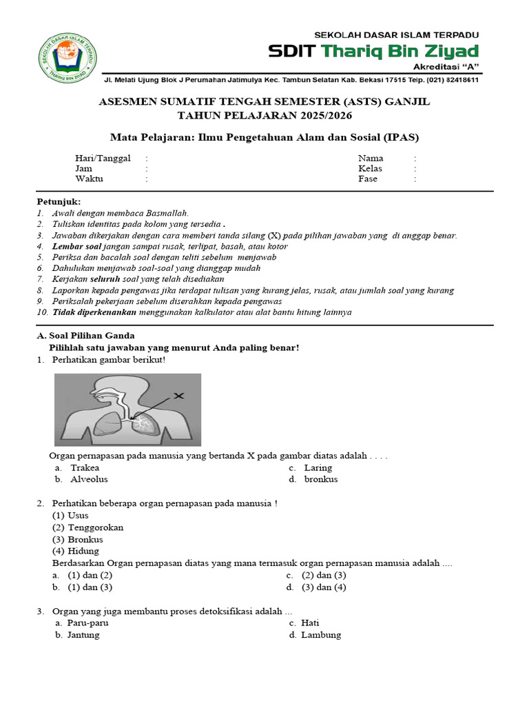 Soal Asts Ipas Kelas 5 | PDF