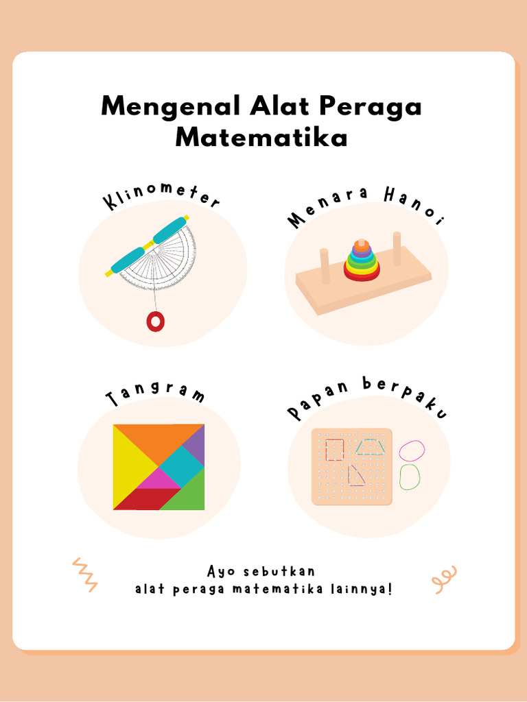 Poster Mengenal Alat Peraga Matematika Cokelat Ilustrasi Sederhana ...
