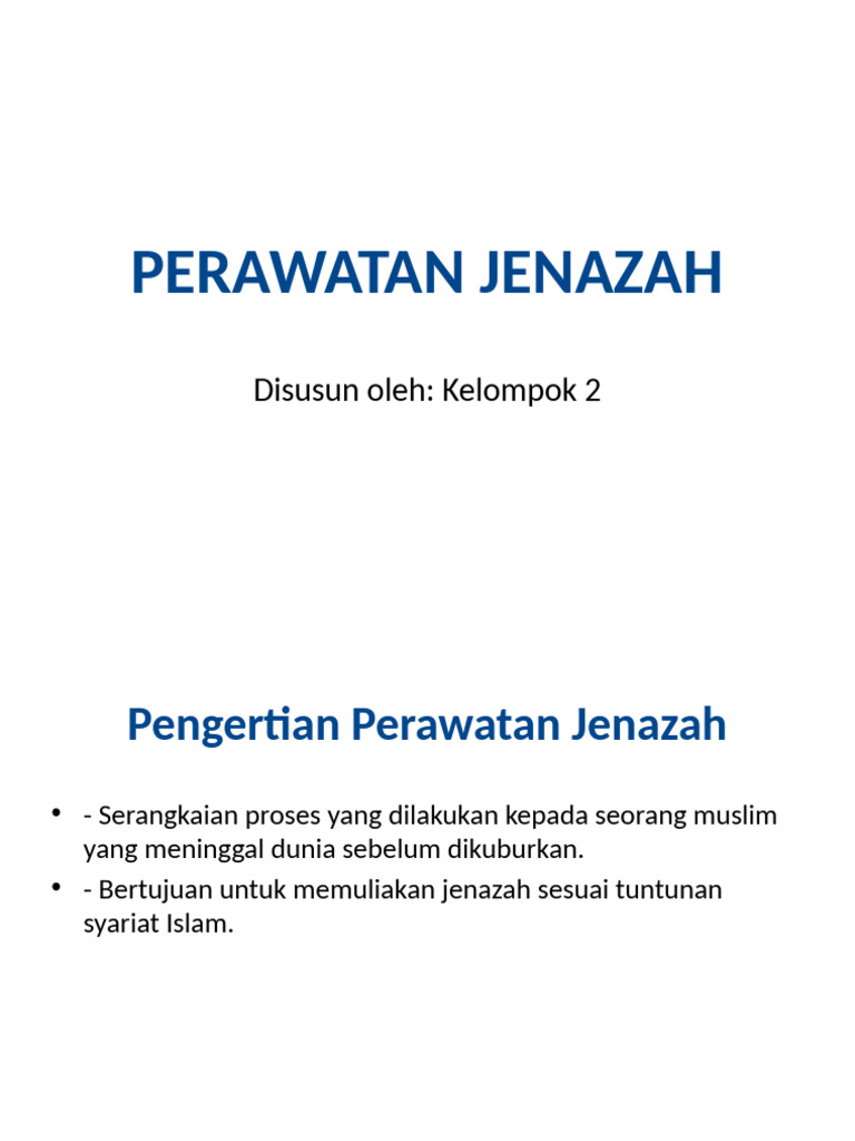 Perawatan Jenazah | PDF