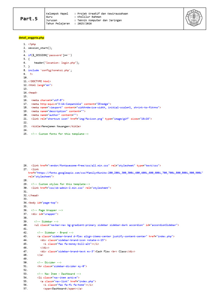 12.part-5 SMT-1 Membuat Projek Web | PDF
