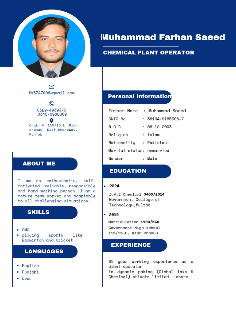 Farhan Saeed Cv | PDF