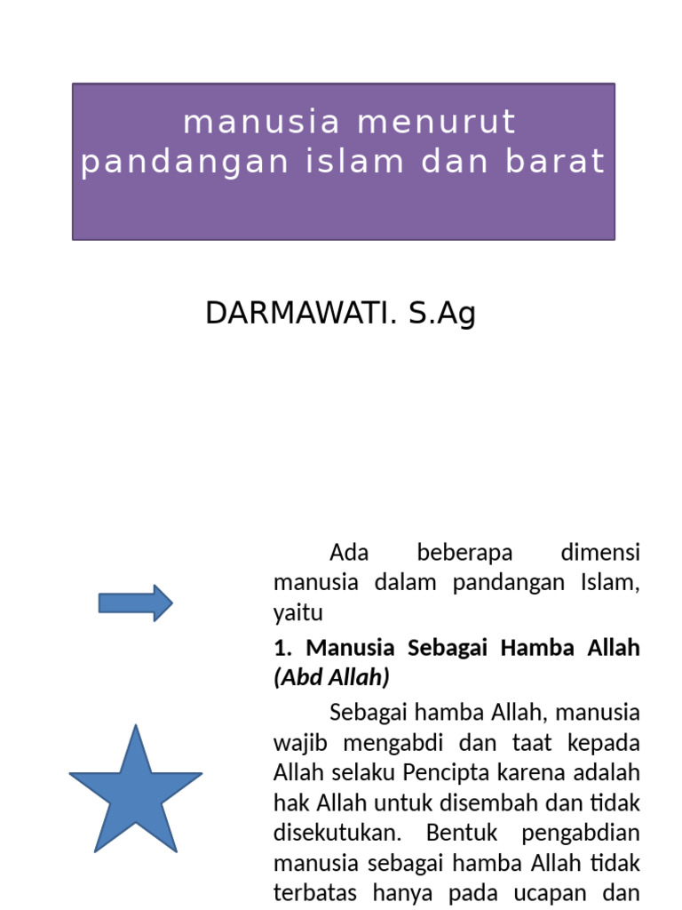 Dimensi Manusia dalam Islam dan Barat | PDF