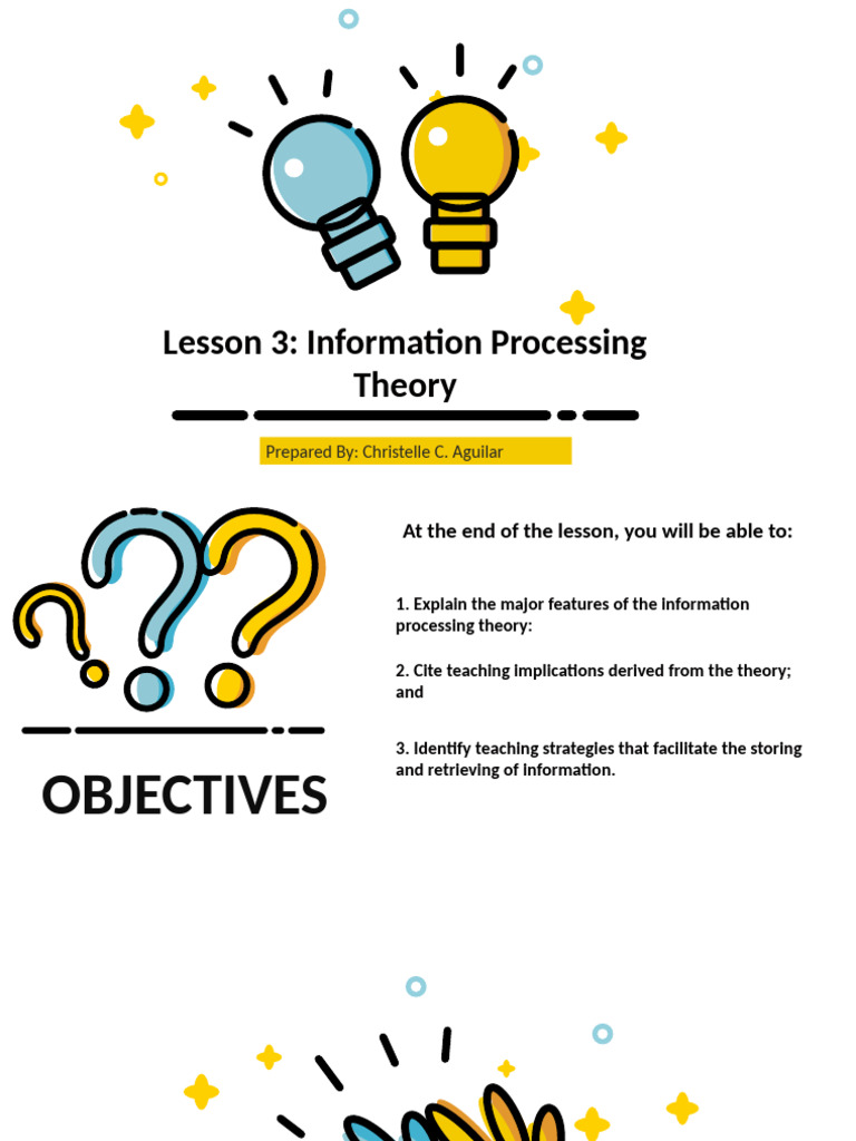 Information Processing Theory Pdf Perception Cognition
