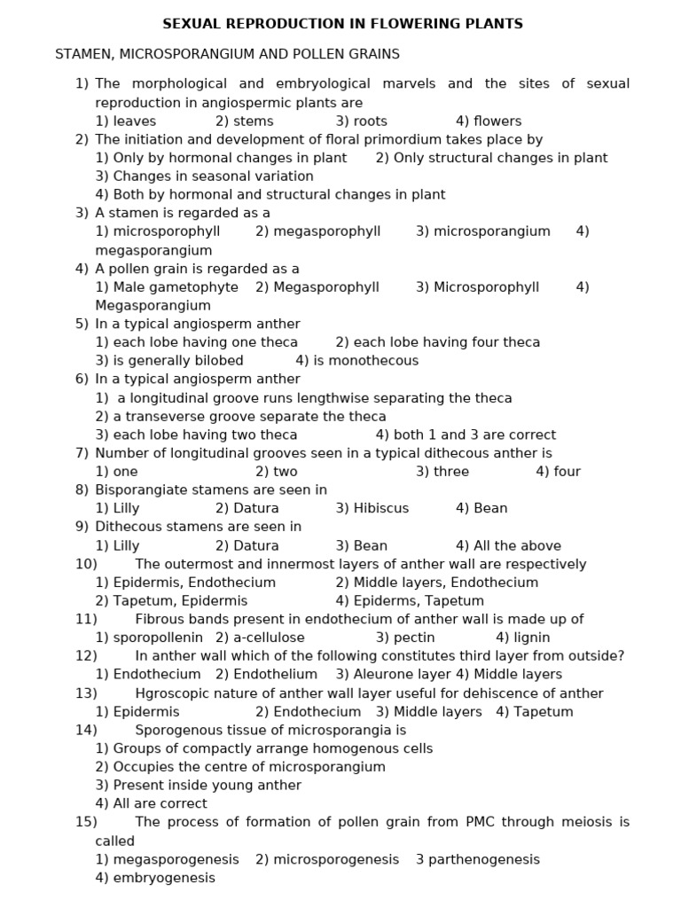 2 Sexual Reproduction in Flowerong Plants | PDF | Flowers | Fertilisation