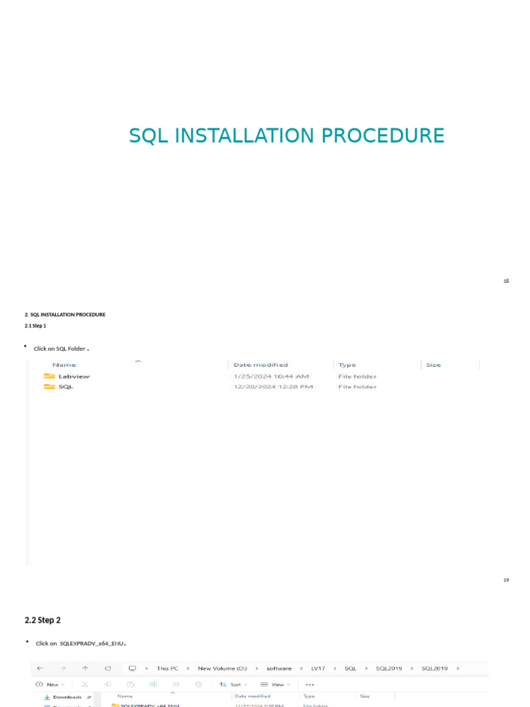 SQL Installation Procedure | PDF