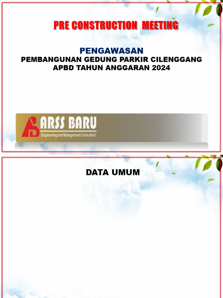 Pengawasan Pembangunan Gedung Parkir 2024 | PDF