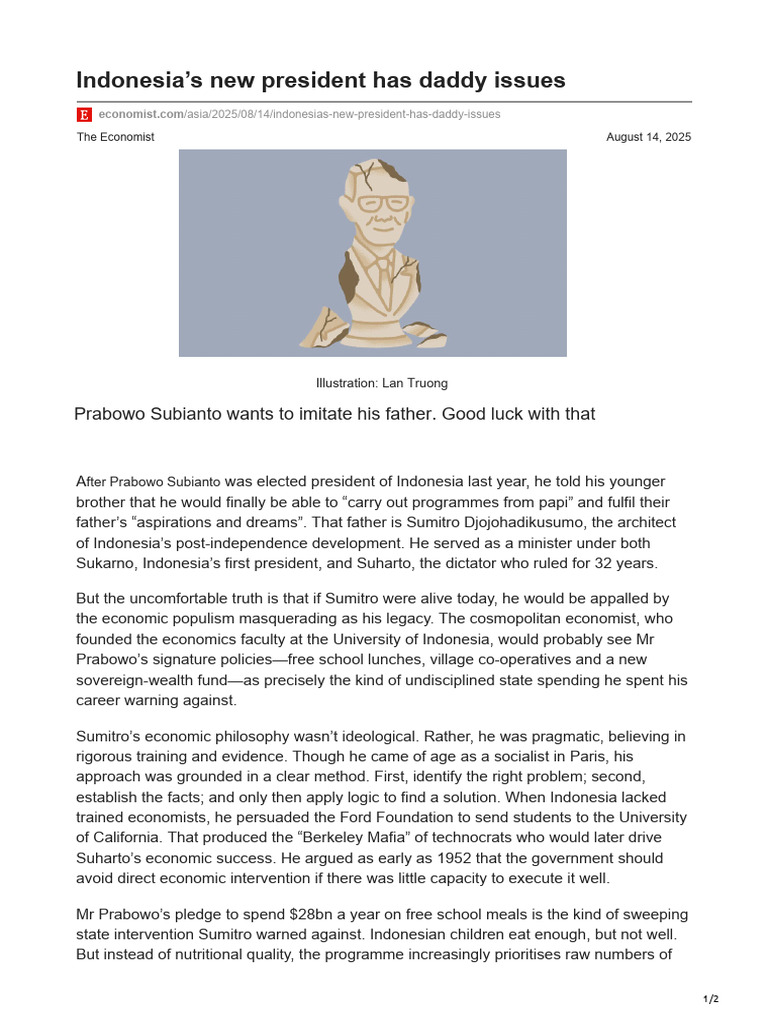 Indonesias New President Has Daddy Issues | PDF | Economies | Political Science