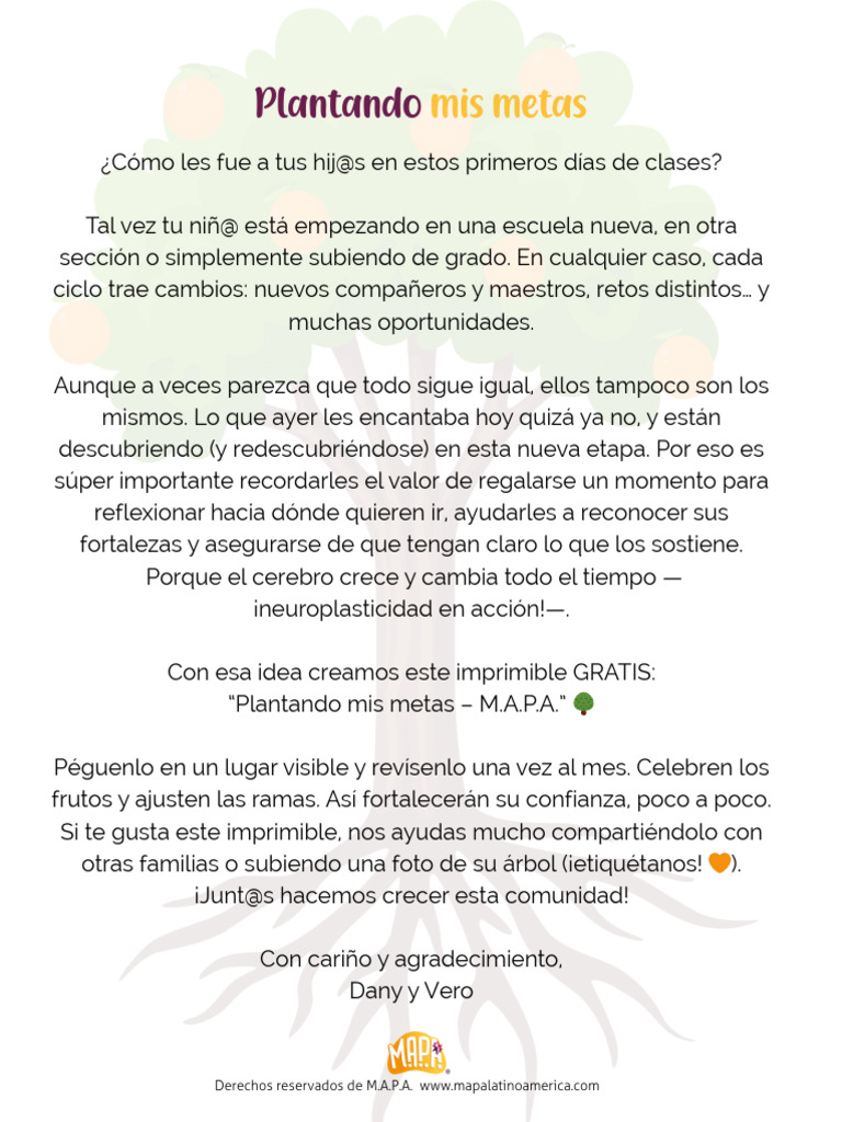 Plantando mis metas-M.A.P.A | PDF