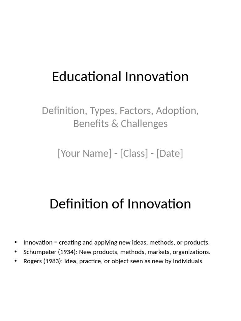 Understanding Educational Innovation | PDF