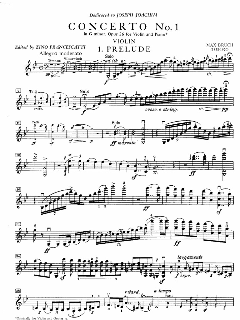 Bruch - Violin Concerto No.1 | PDF