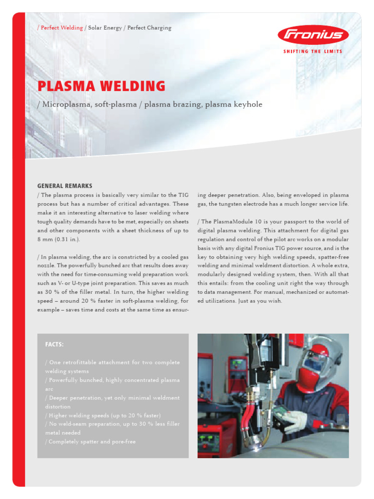 Fronius PlasmaModule 10 Overview | PDF | Welding | Construction