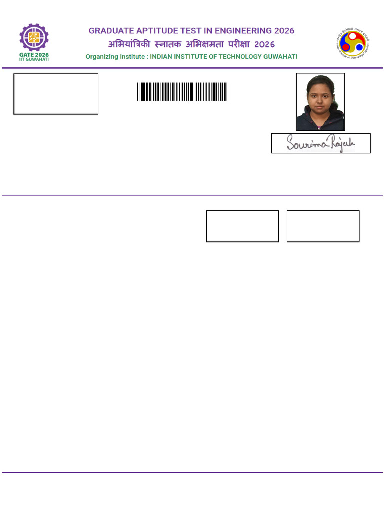GATE 2026 Application Form Details | PDF | Qualifications